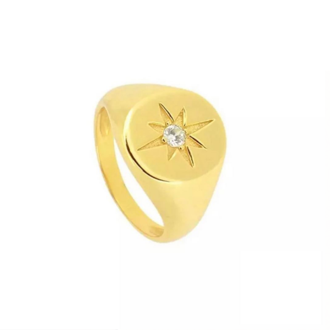 Comet Star Signet Ring – theofficialzaya